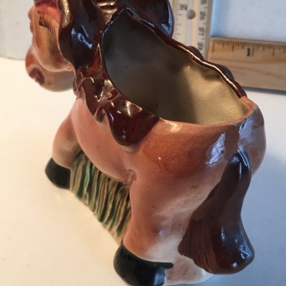 Unique Vintage | Accents | Vintage Ceramic Donkey Plantervase | Poshmark